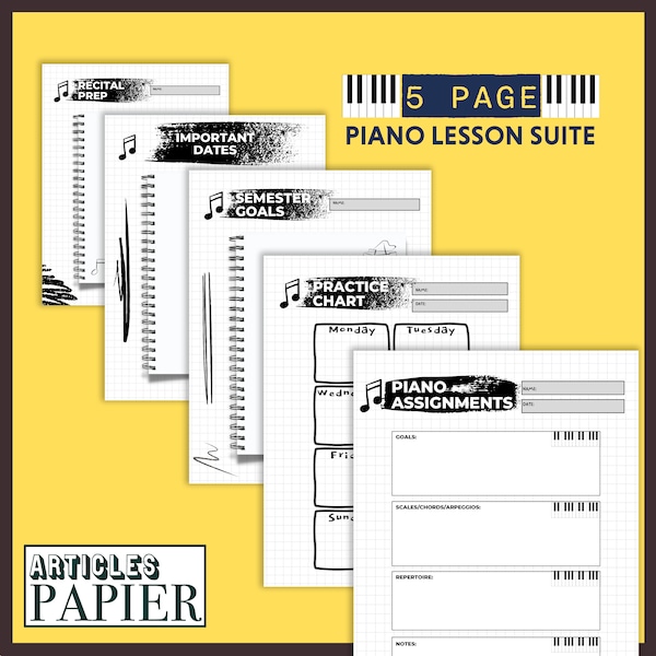 Piano Lesson Ad Template - Etsy