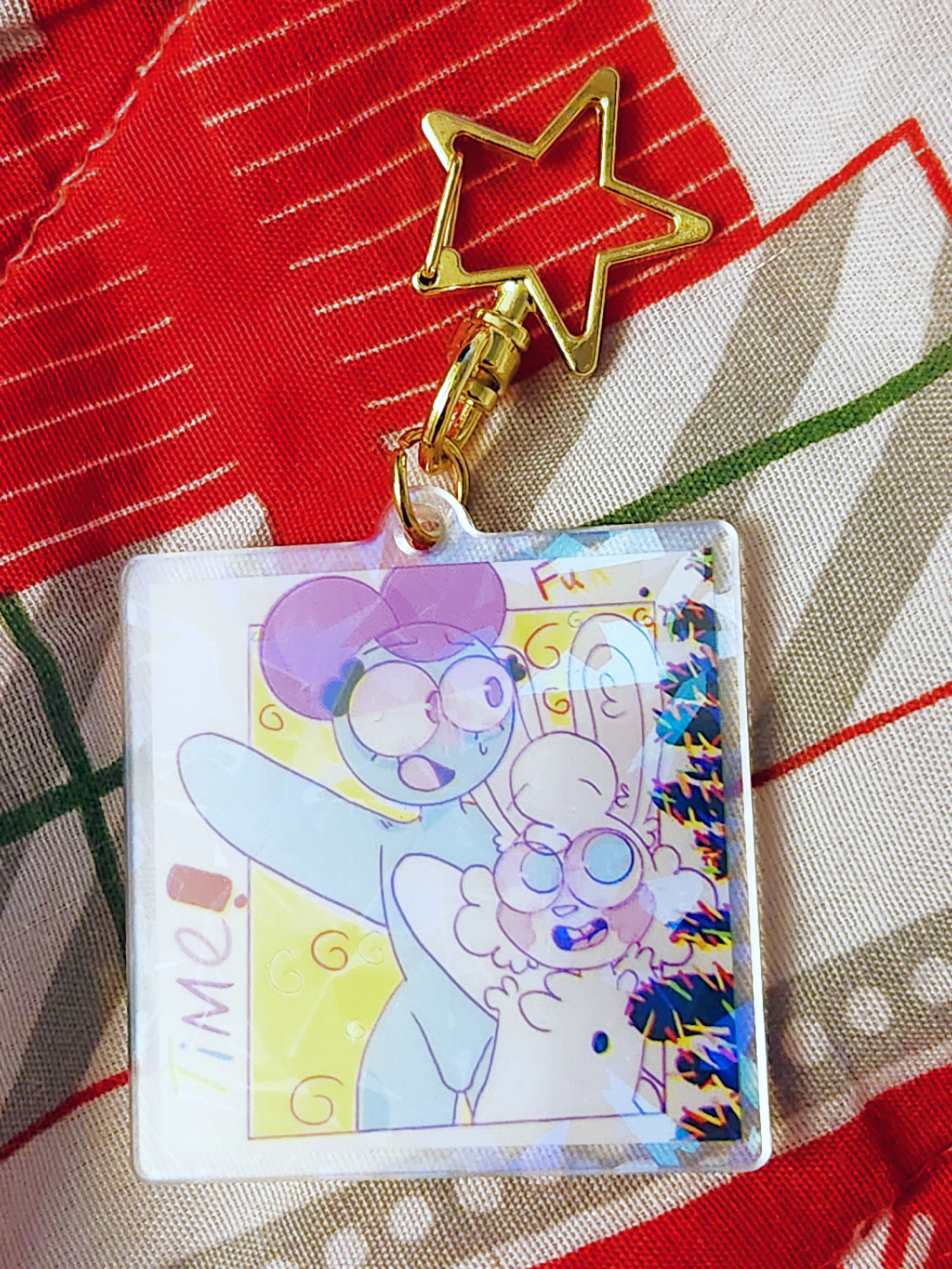 Fun Time With Pibby and Bun Bun - Holographic Keychain - Etsy