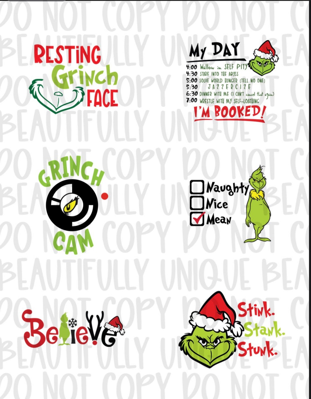 Grinch 3 Inch Cardstock Round - Etsy