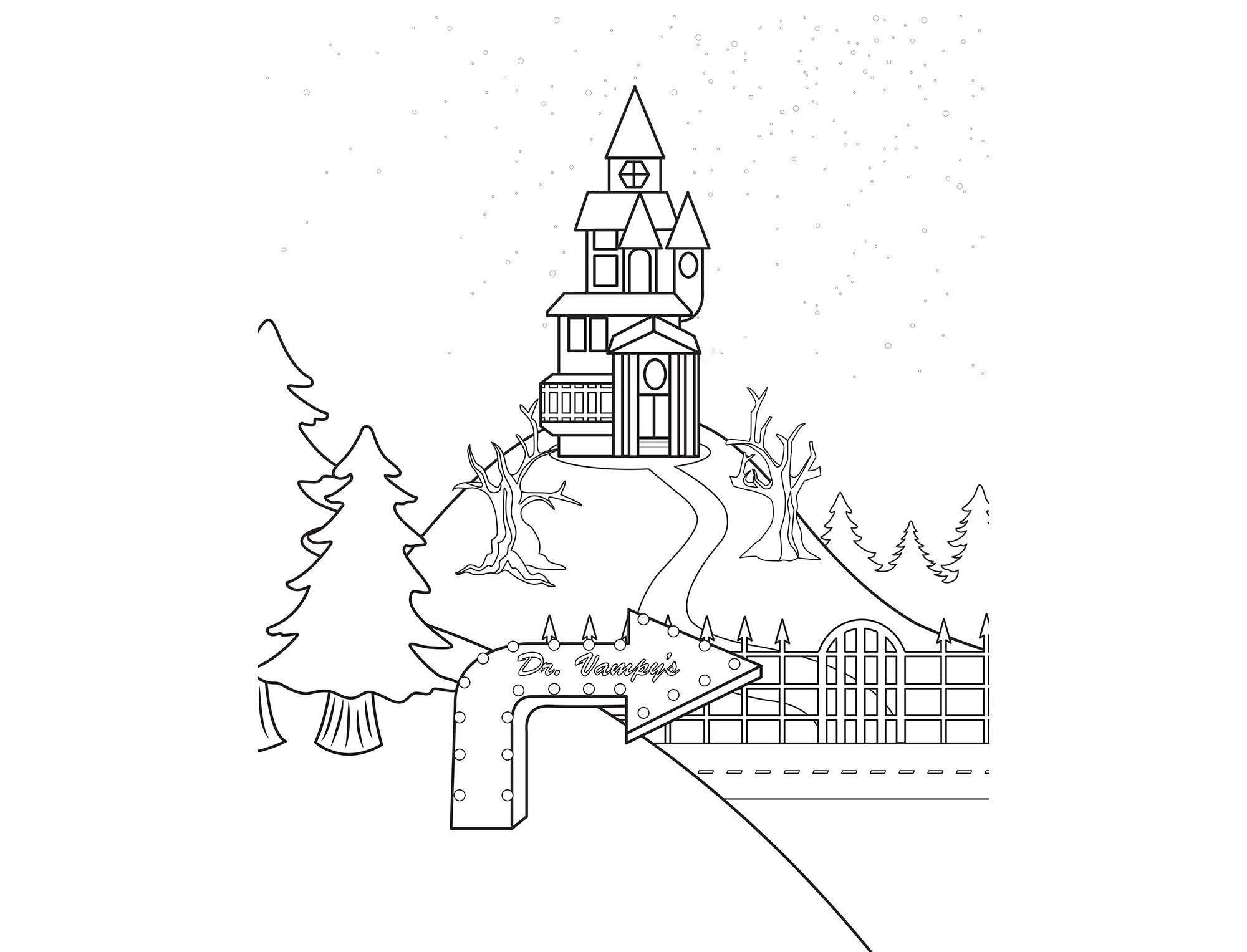 The Vampire Goes to the Dentist Digital Coloring Book - Etsy