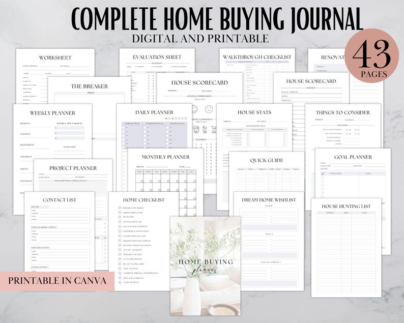 Ultimate Home Buying Planner, Printable Home Owner Planner, Printable ...