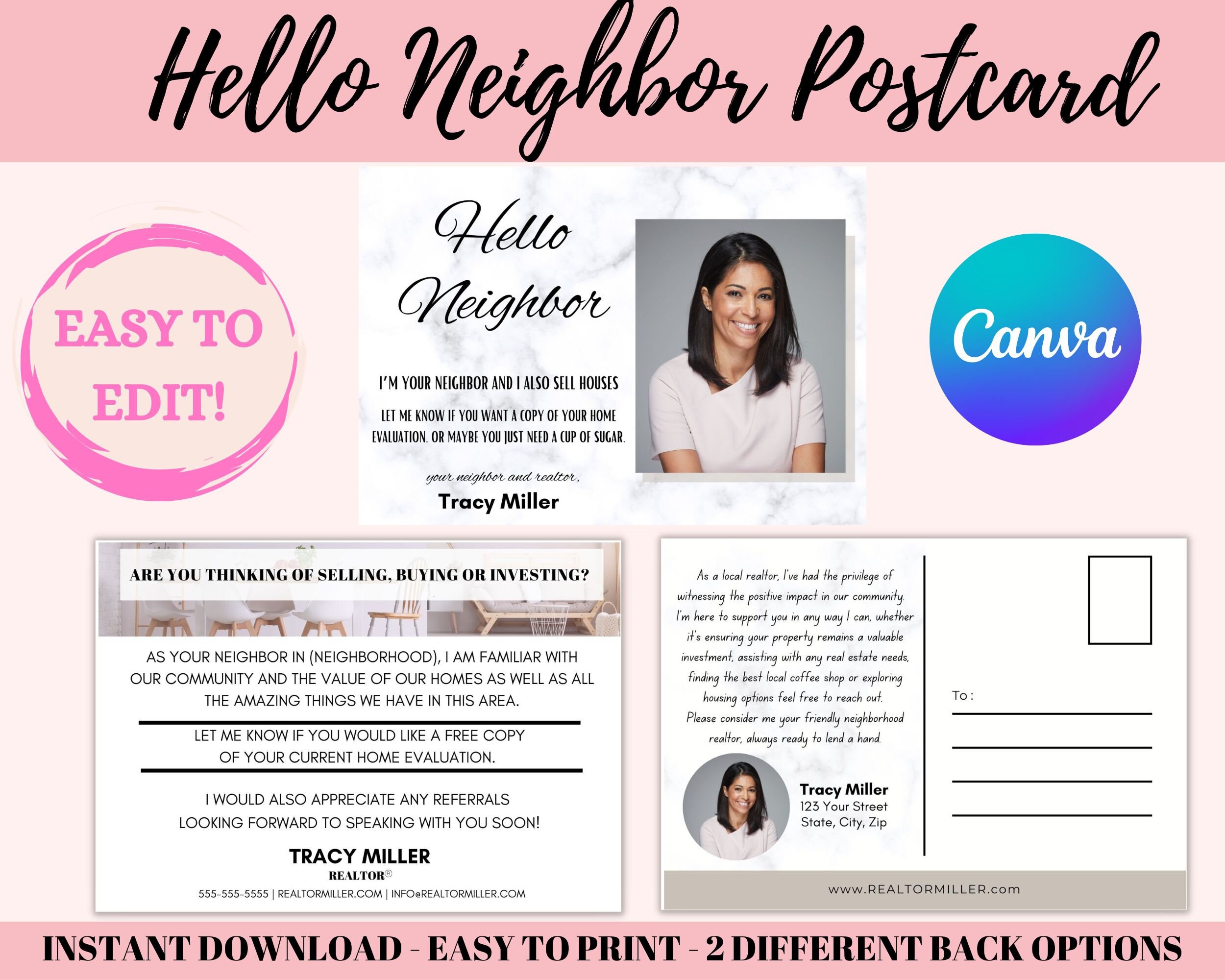 Hello Neighbor Real Estate Postcards | Client Postcards | Unique ...