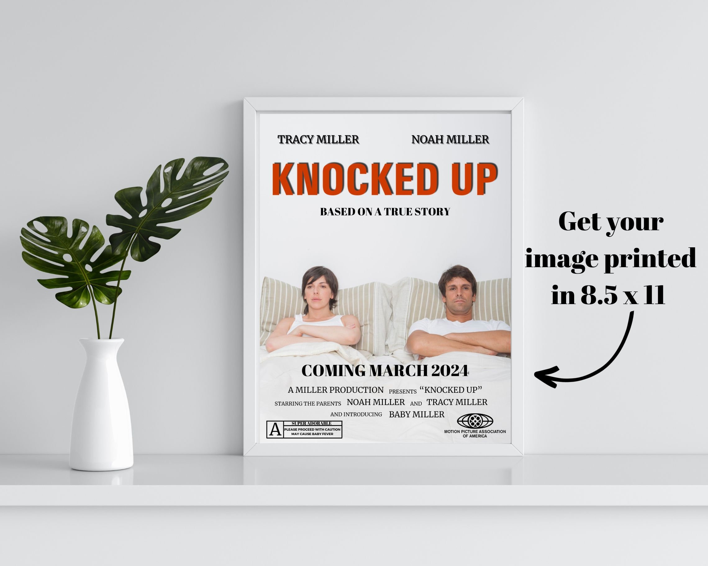 Knocked up Pregnancy Announcement Movie Poster | Funny Pregnancy ...