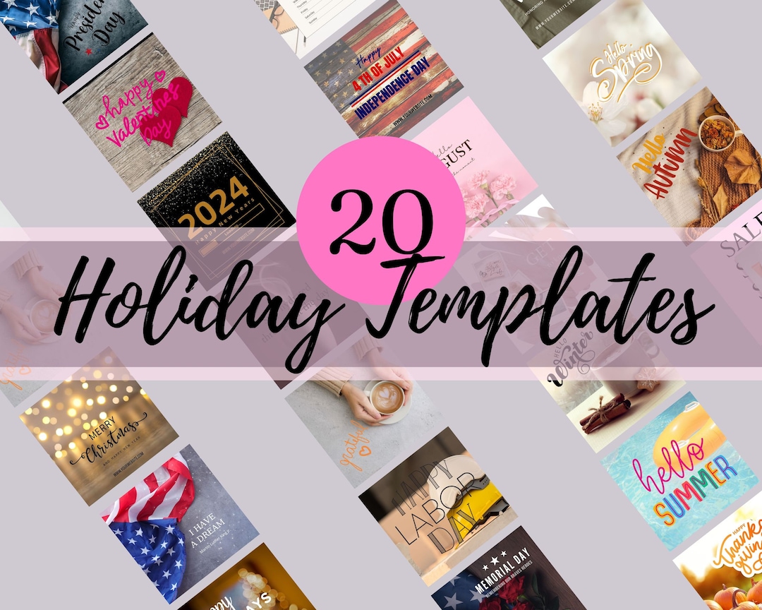 20 Holiday and Seasons Template for Small Business | Digital Templates ...
