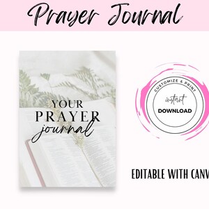 Ultimate Prayer Journal, Printable Prayer Log, Prayer Tracker, Canva ...