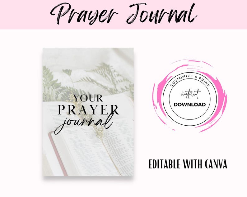 Ultimate Prayer Journal, Printable Prayer Log, Prayer Tracker, Canva ...