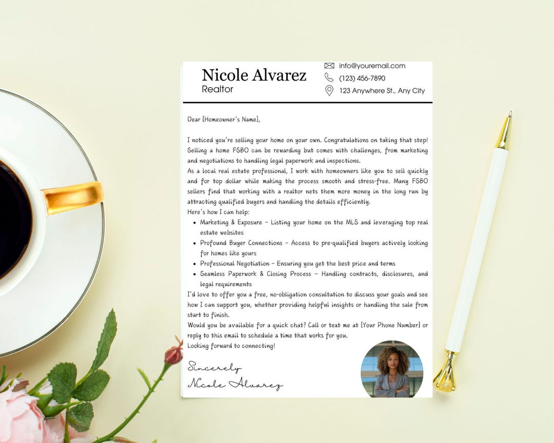 Letter to FSBO | FBSO Farming Marketing | Real Estate Letters | Home ...