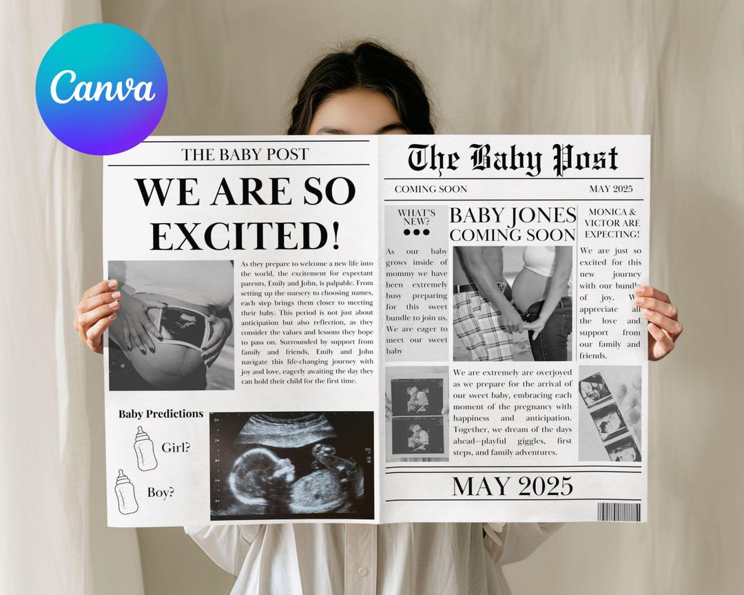 Baby Announcement Newsletter. Pregnancy Announcement, Maternity ...