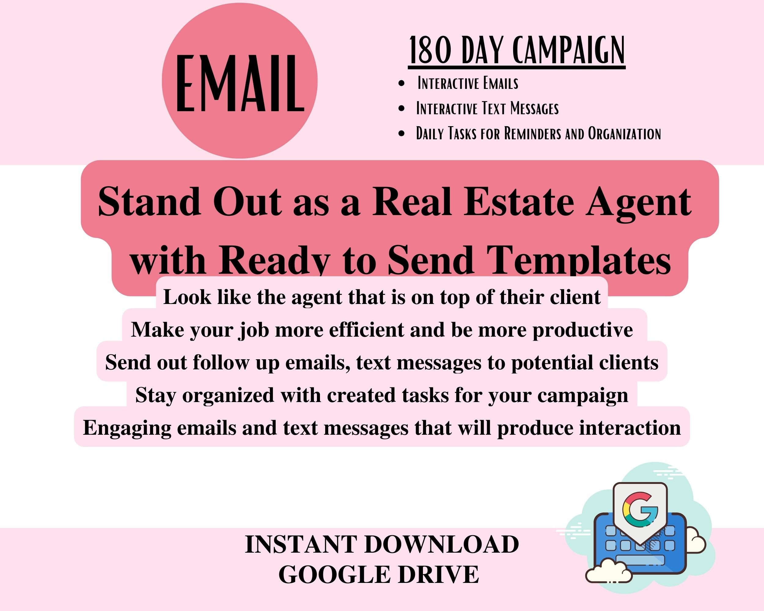 180-day Email Template for Prospect Sellers Campaign for Real Estate ...