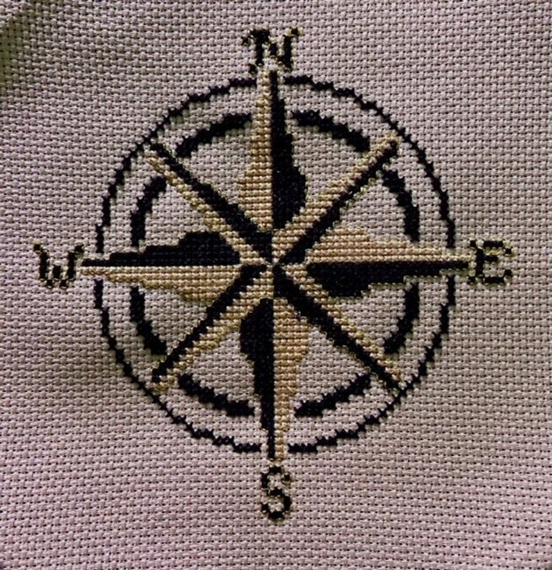 Compass Cross Stitch Pattern - Etsy