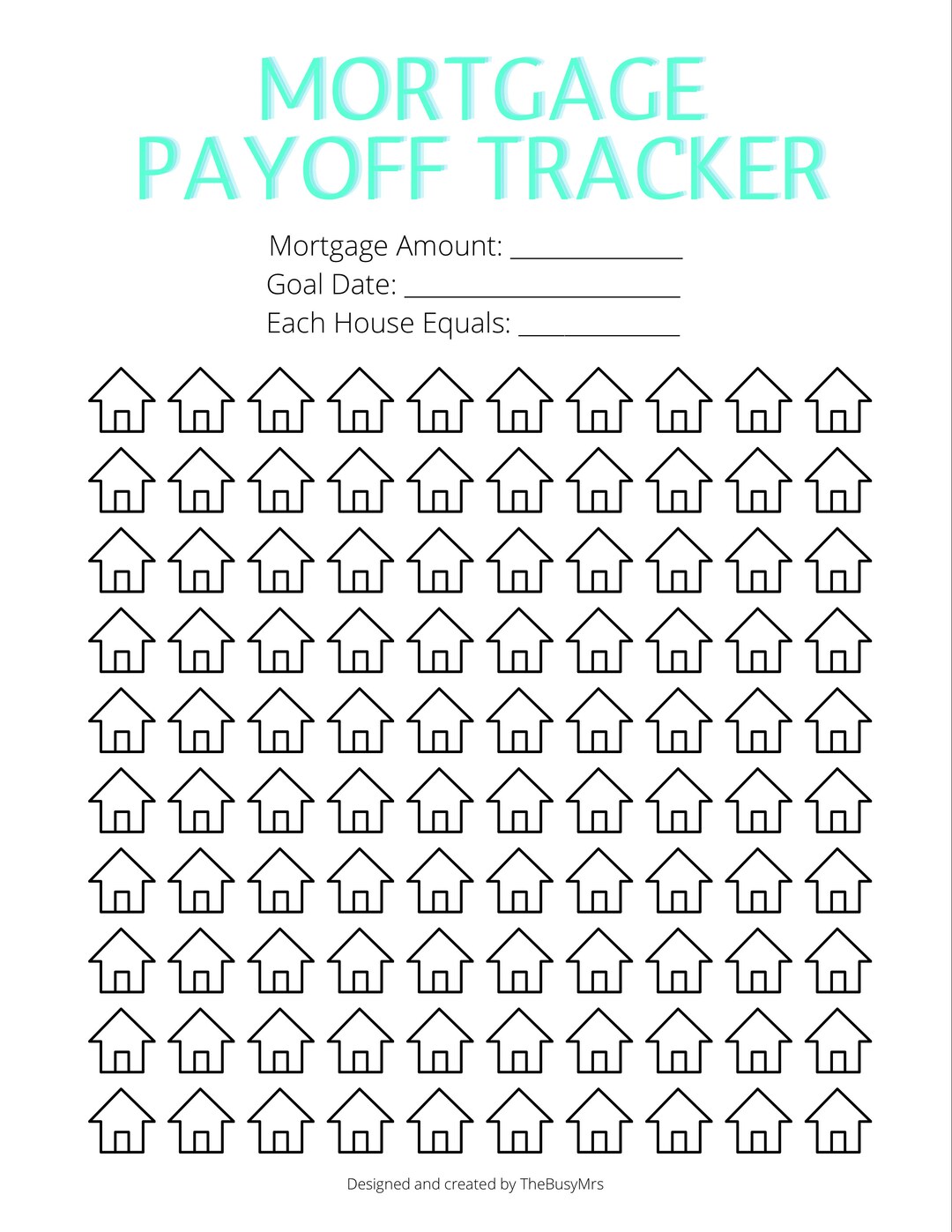 Mortgage Payoff Tracker - Payment Tracker, Loan Payoff, Debt Tracker ...