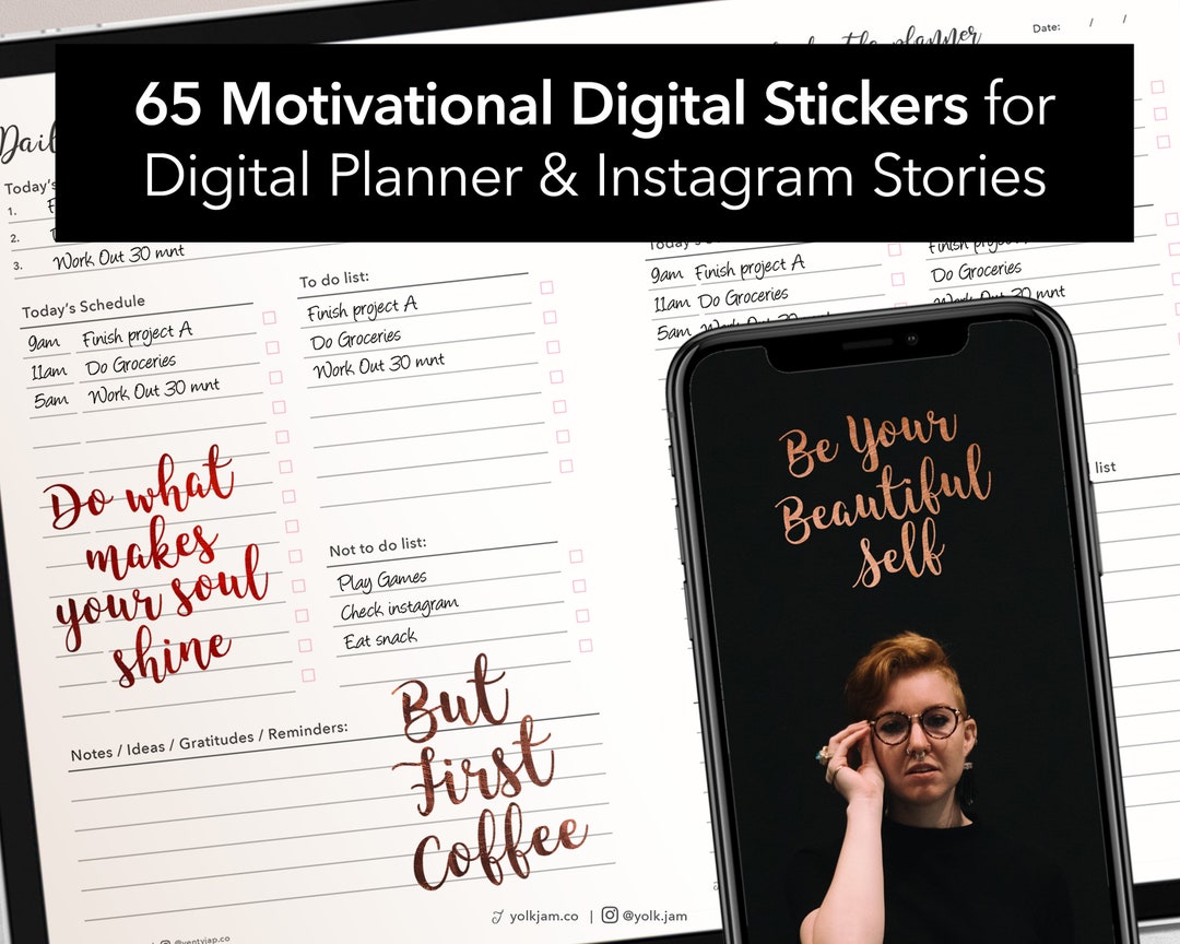 65 Awesome Motivational Quotes Digital Stickers / Instagram Story ...
