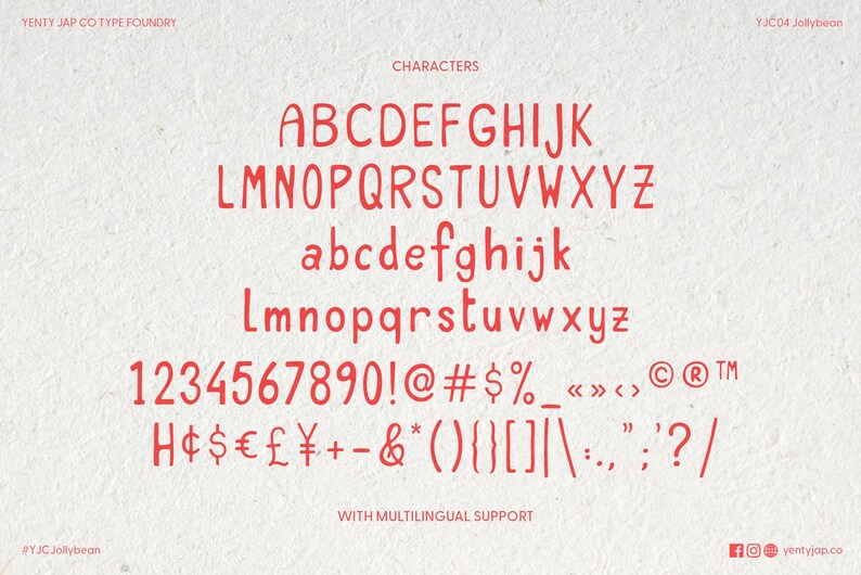 YJC Jollybean Font: Quirky Handwritten Font (OTF, TTF) - Etsy Canada