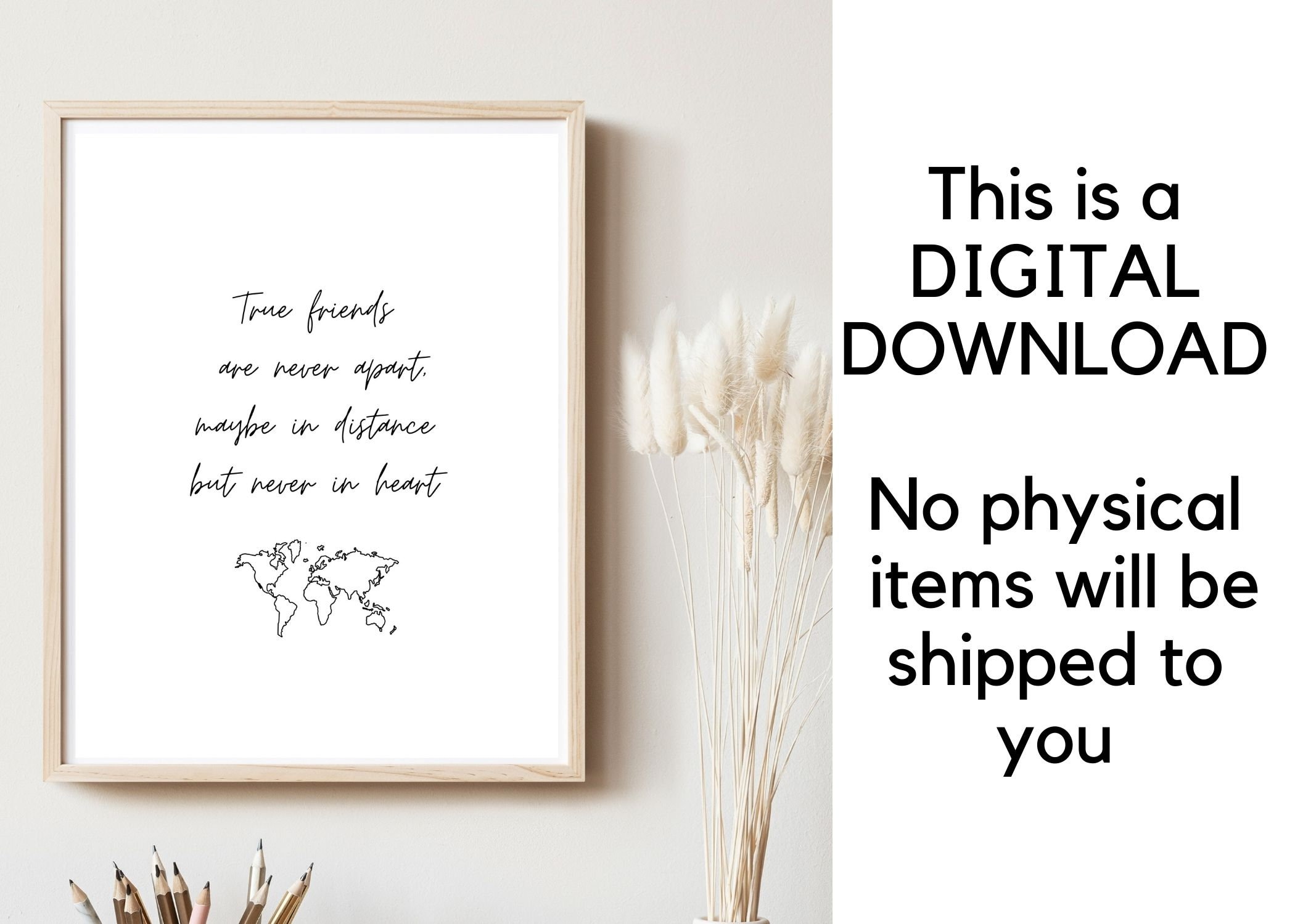 Friends Friendship Quote Printable Wall Art Friends Day Wall Art Best ...