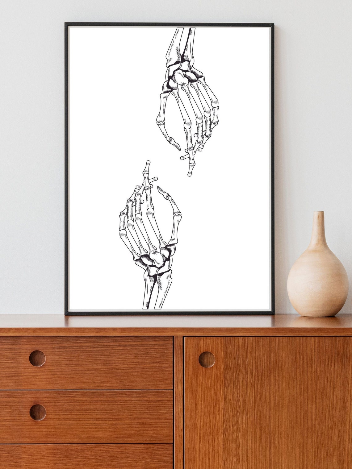 Halloween Printable Skeletal Bones Printable Wall Art - Etsy