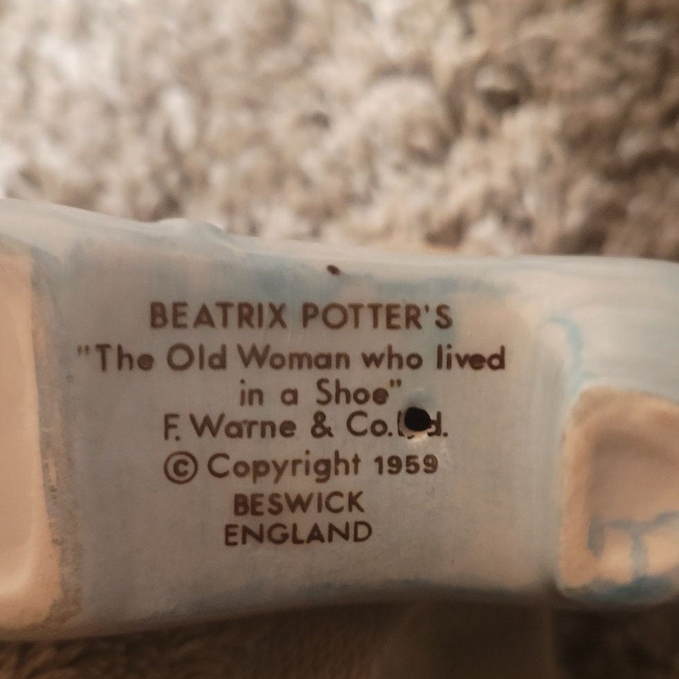 Beatrix Potter's the Old Woman Who Lived in a Shoe Figure - Etsy