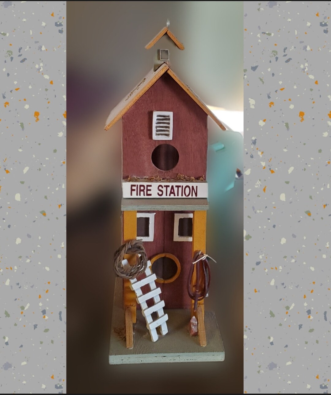 Handmade Fire Station Birdhouse: Decorative Wood & Plastic - Etsy