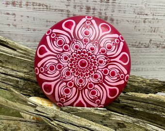 Dot Art Mandala Stone Hand Painted Rock Paperweight Mandala - Etsy