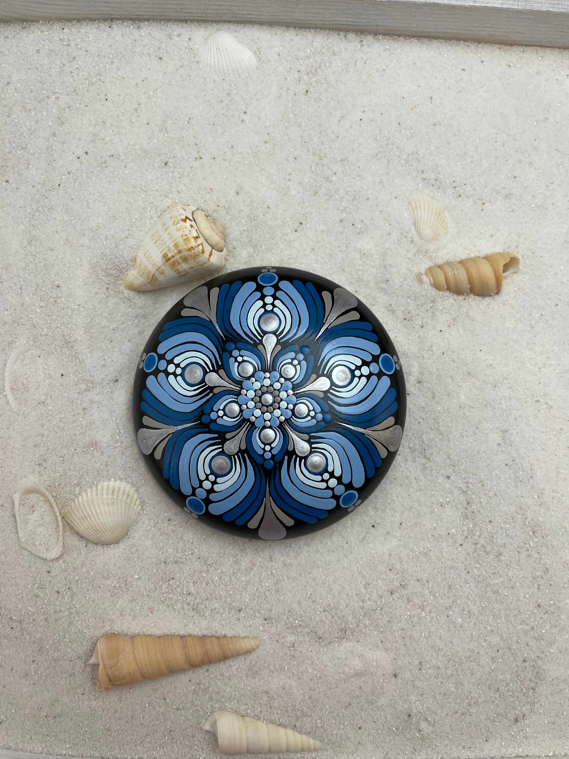 Dot Art Mandala Stone Paperweight Hand Painted Rock Meditation - Etsy