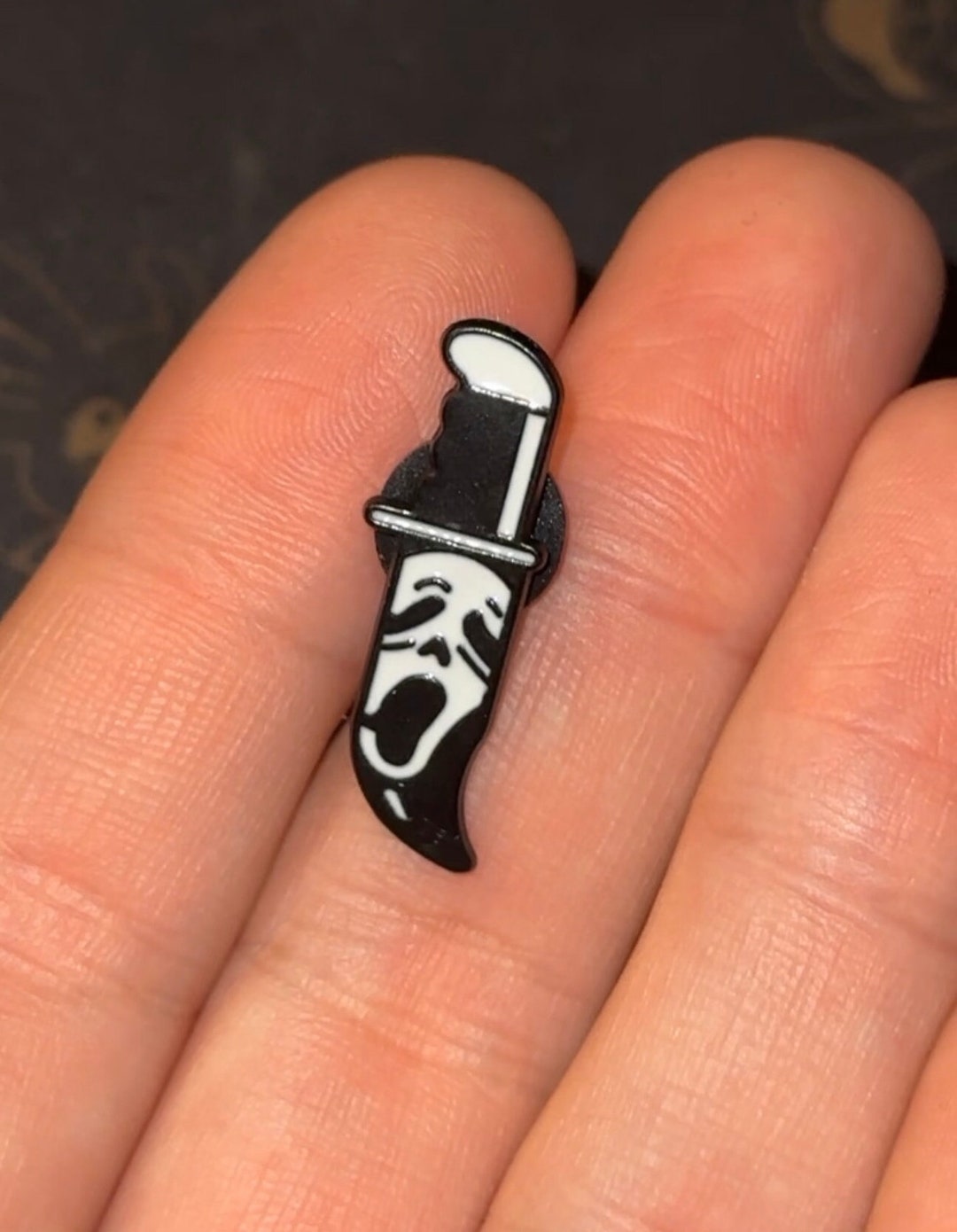 Ghost Face Enamel Pin Ghost Face Knife Scary Funny Scream Movie Gifts ...