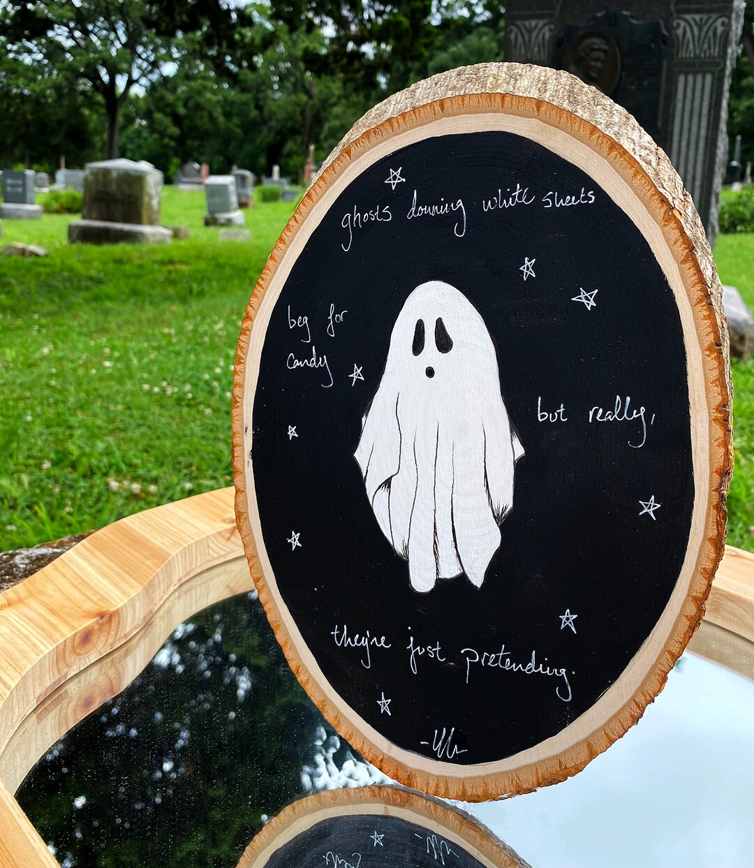 Wooden Ghost Slab Decor - Etsy