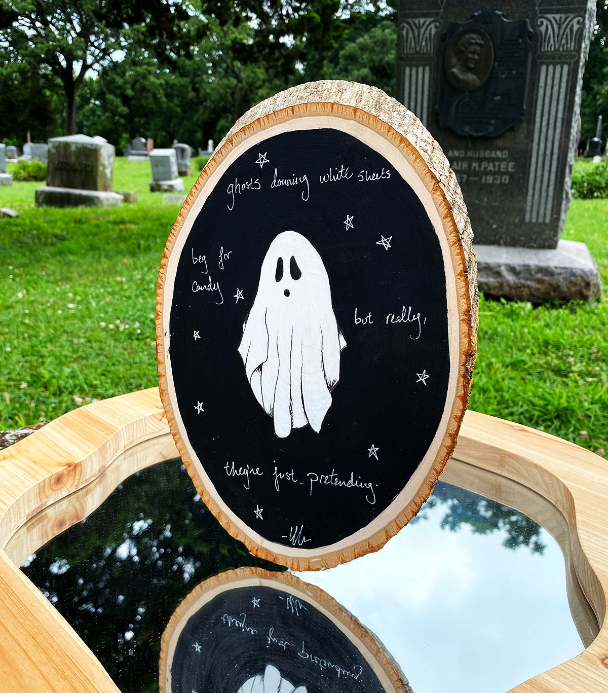 Wooden Ghost Slab Decor - Etsy