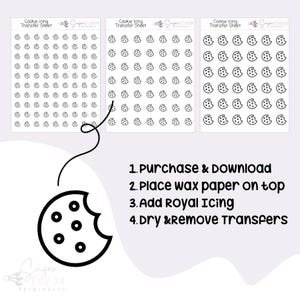 Cookie Royal Icing Transfer Sheets | Royal Icing Template | Royal Icing ...