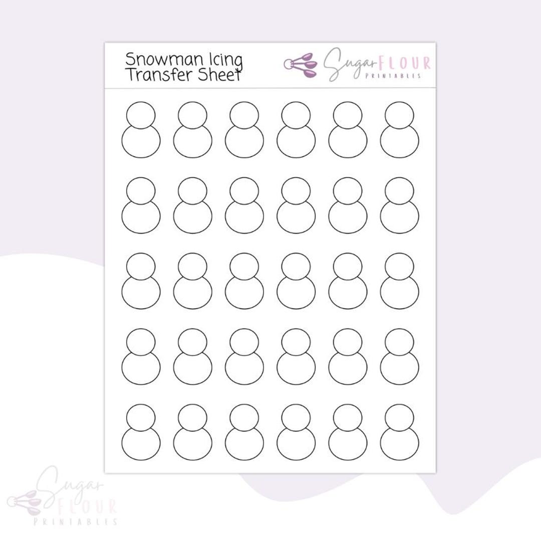 Snowman Royal Icing Transfer Sheets | Royal Icing Template | Royal ...