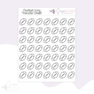 Football Royal Icing Transfer Sheets | Royal Icing Template | Royal ...