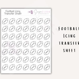 Football Royal Icing Transfer Sheets Royal Icing Template Royal Icing ...