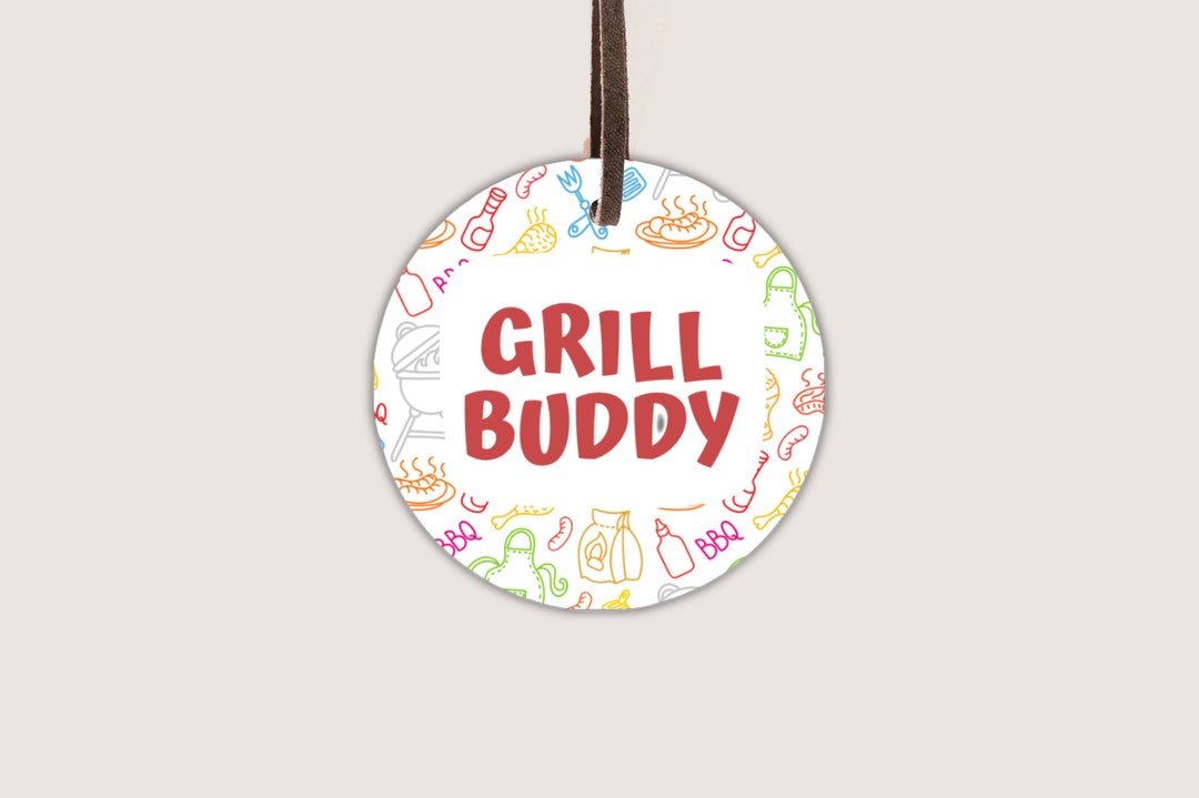 2” & 2.5” Grill Buddy Gift Tag | Printable Gift Tag | Cookie Tag ...