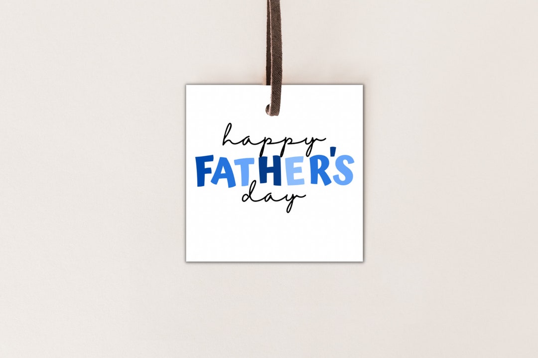 2” & 2.5” Happy Father’s Day Gift Tag | Printable Gift Tag | Cookie Tag ...