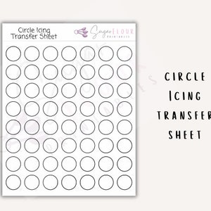 Circle Royal Icing Transfer Sheets Royal Icing Template Royal Icing ...