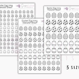 Easter Eggs Royal Icing Transfer Sheets Royal Icing Template Royal ...