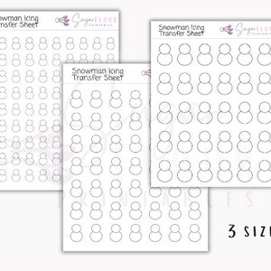 Snowman Royal Icing Transfer Sheets Royal Icing Template Royal Icing ...
