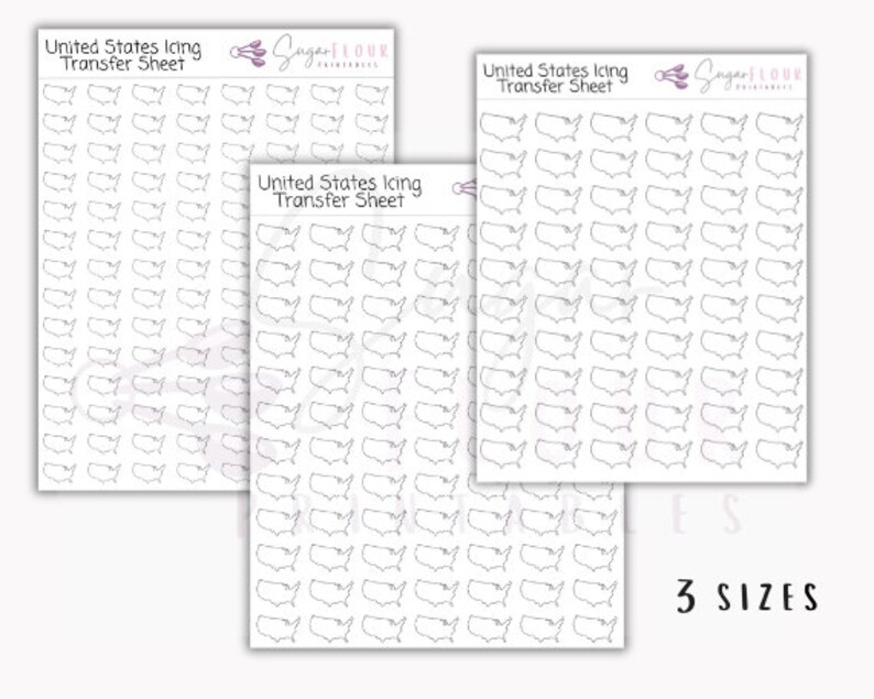 USA Royal Icing Transfer Sheets Royal Icing Template Royal Icing Design ...