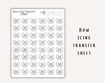 Mouse Bow Royal Icing Transfer Sheet - Etsy