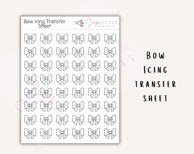 Mouse Bow Royal Icing Transfer Sheet - Etsy