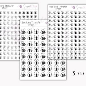 Bee Royal Icing Transfer Sheets Royal Icing Template Royal Icing Design ...