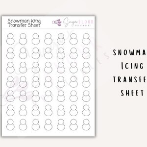 Snowman Royal Icing Transfer Sheets Royal Icing Template Royal Icing ...