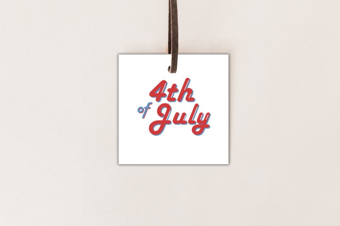 2” & 2.5” 4th of July Gift Tag | Printable Gift Tag | Cookie Tag | 4th ...