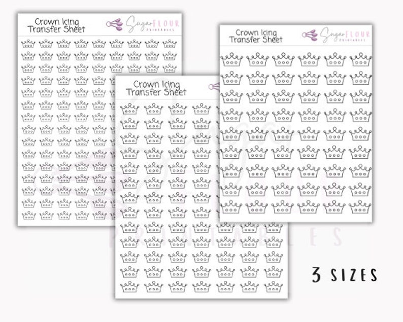 Crown Royal Icing Transfer Sheets Royal Icing Template Royal Icing ...