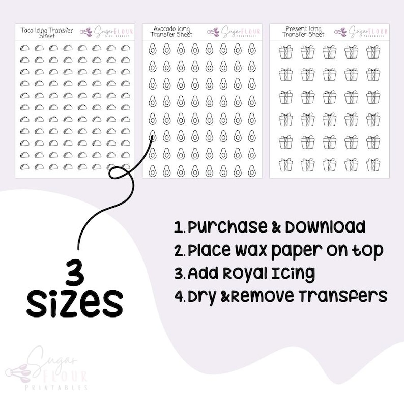 20 Royal Icing Transfer Sheets - Christmas Bundle | Royal Icing ...