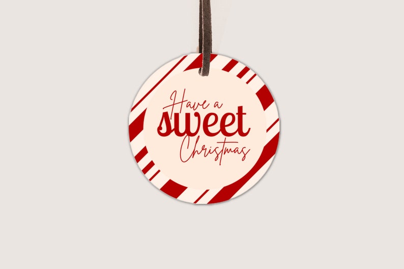 2” & 2.5” Have a Sweet Christmas | Printable Gift Tag | Cookie Tag ...