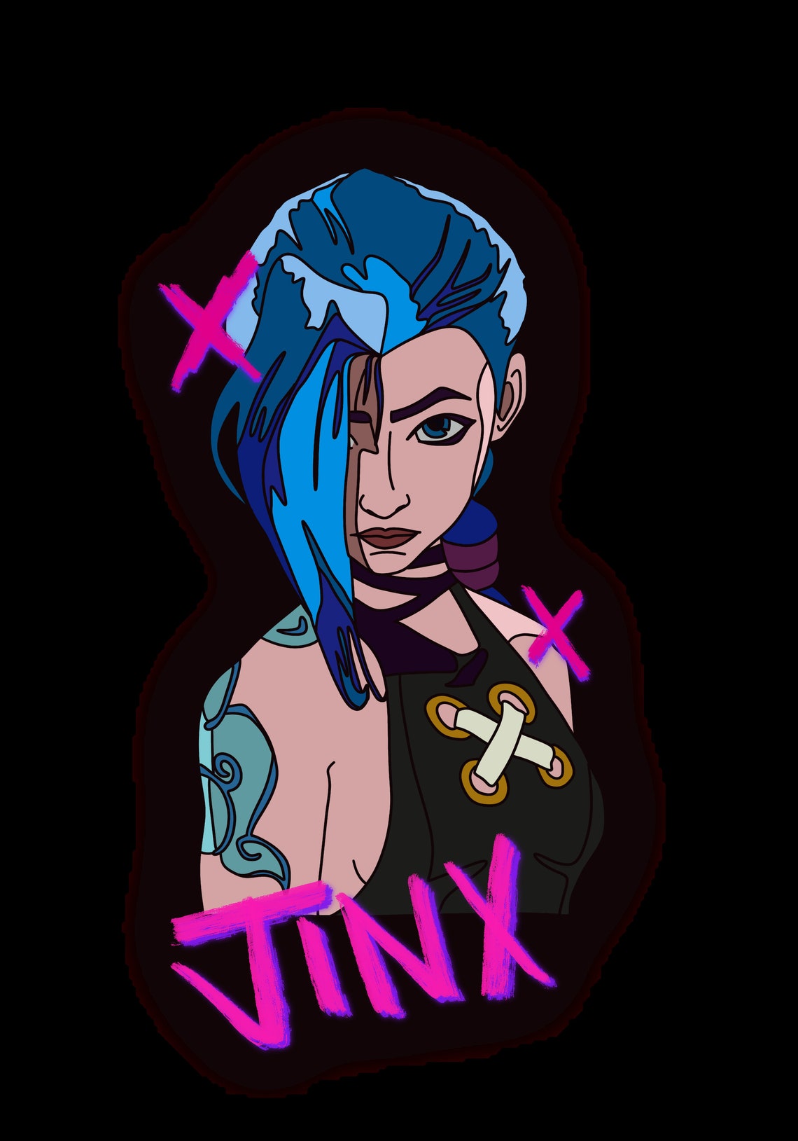 Sticker jinx Arcane League of Legends - Etsy Canada