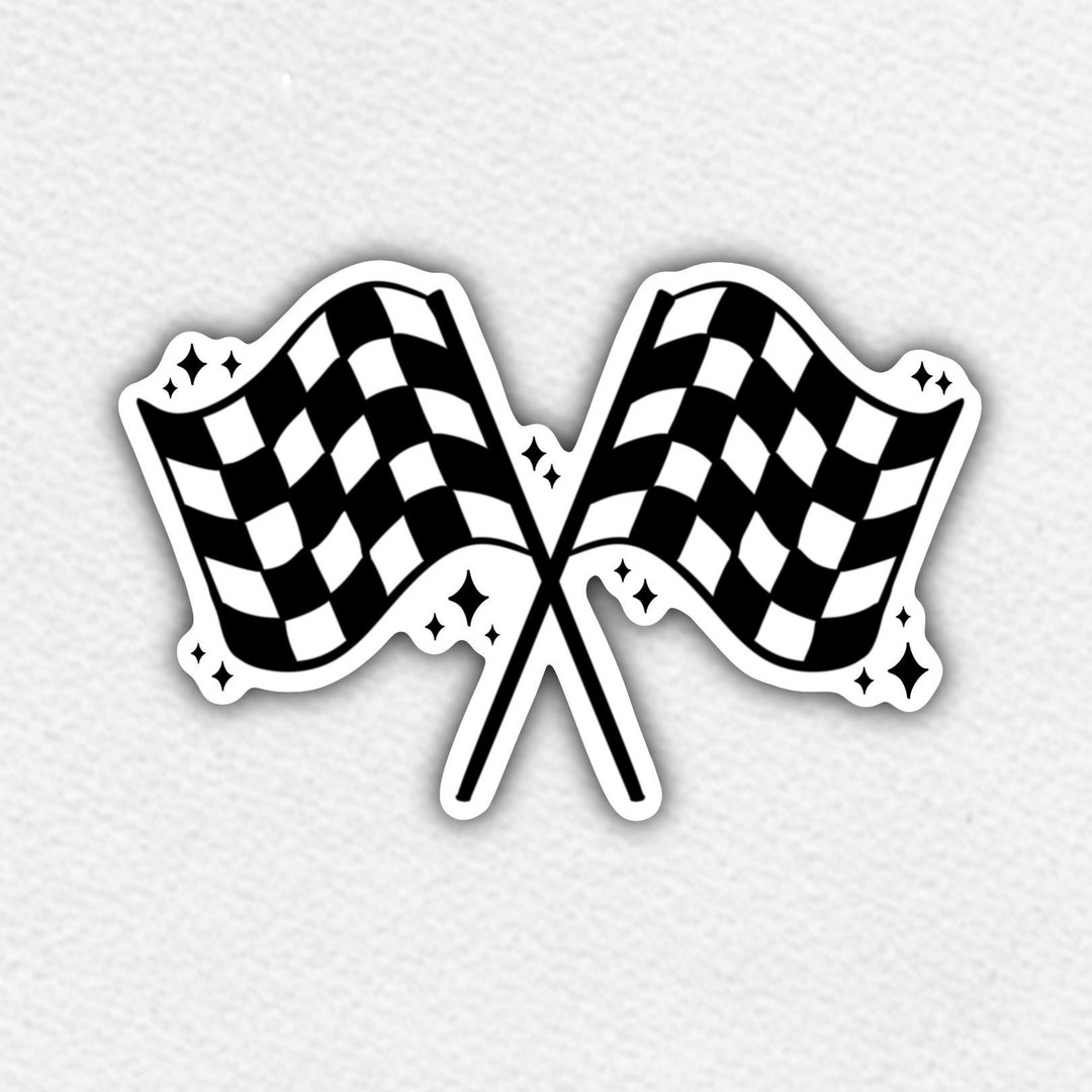 Sticker "checkered Flag" | Racing | Cars | Drive | Sparkles - Etsy