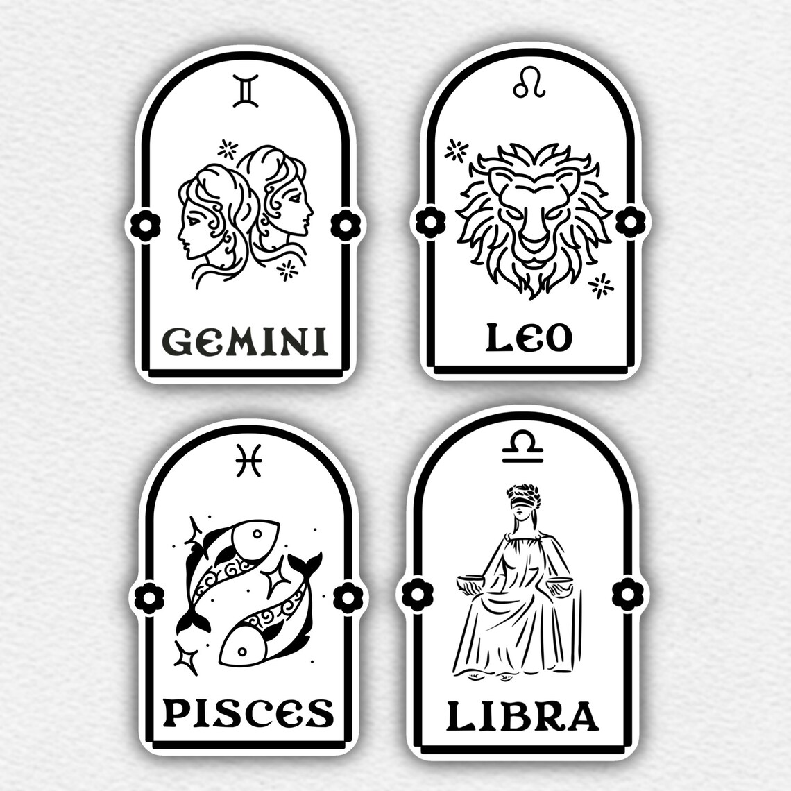 Sticker "zodiac Astrology Arch" | Aries | Taurus | Gemini | Leo | Virgo ...