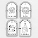Sticker zodiac Astrology Arch Aries Taurus - Etsy