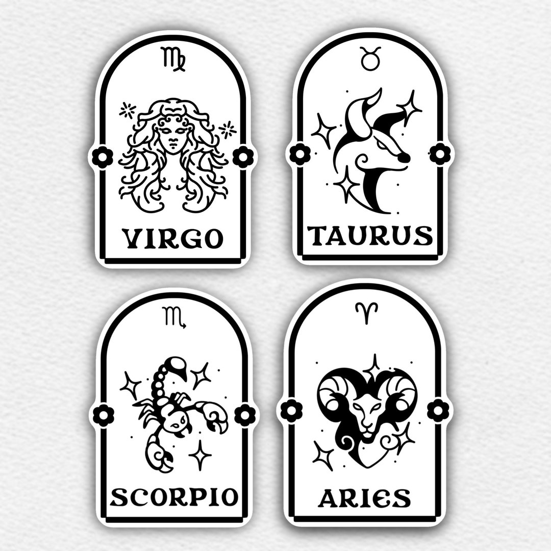 Sticker "zodiac Astrology Arch" | Aries | Taurus | Gemini | Leo | Virgo ...