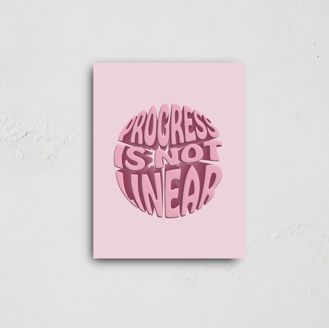 Art Print progress is Not Linear Modern - Etsy